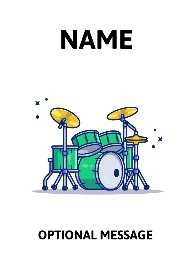 Drum Kit Greetings Card– HeyChimp