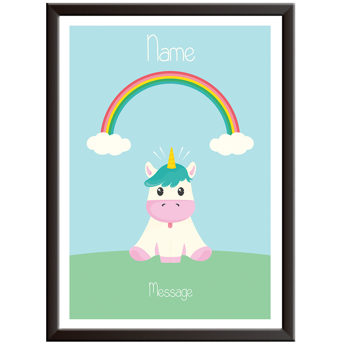 Personalised Unicorn Word Art– HeyChimp
