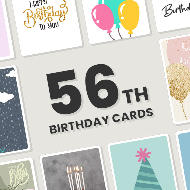 Personalised 56th Birthday Cards for Him or Her When 56 Years Old ...