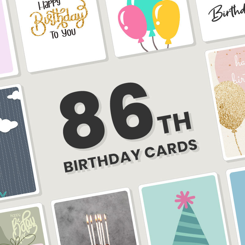 Personalised 86th Birthday Cards for Him or Her When 86 Years Old ...