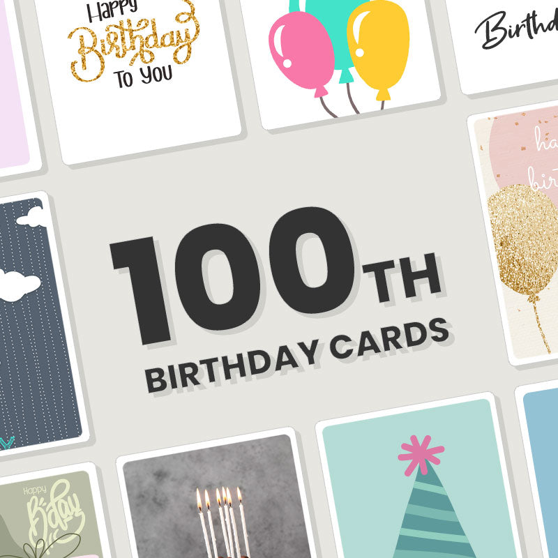 Personalised 100th Birthday Cards for Him or Her When 100 Years Old ...