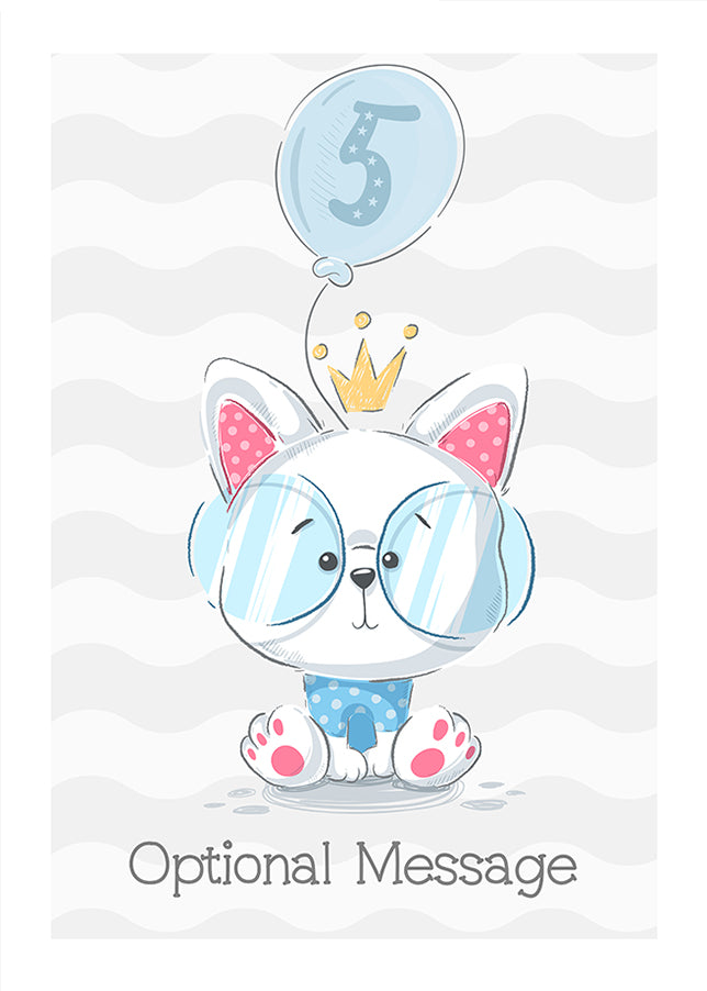 Cat 5th Birthday Card for Girls– HeyChimp