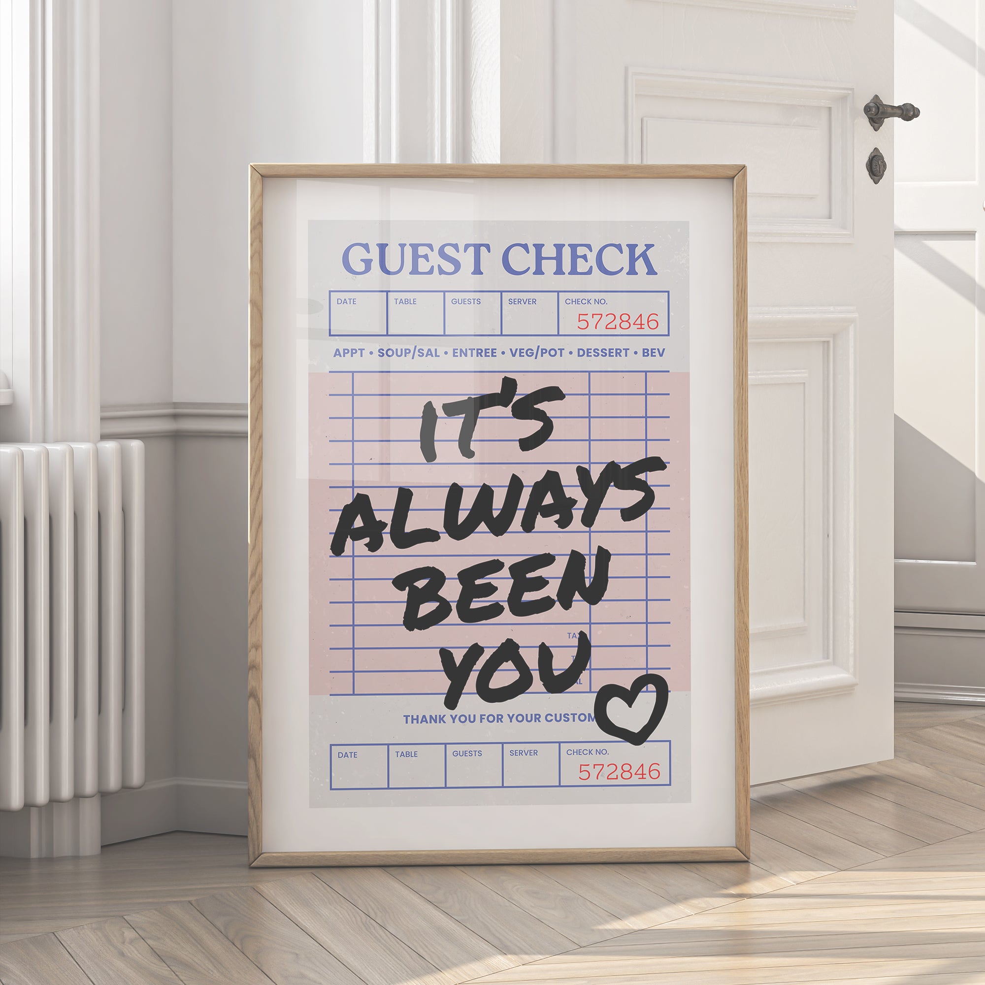 It’s Always Been You Print - Guest Check - Digital Download– HeyChimp
