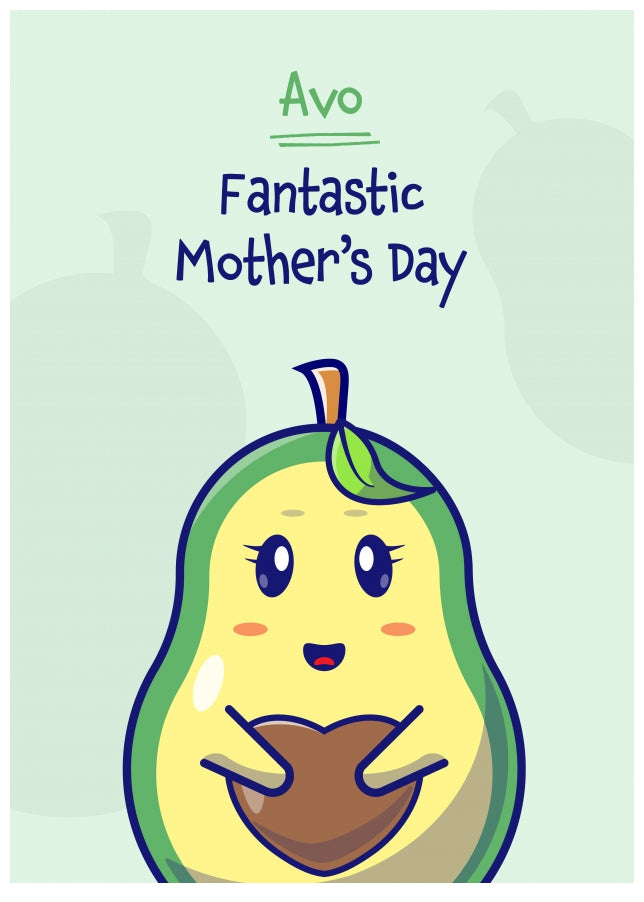 Avocado Mother's Day Card from Daughter or Son - Mum to Be or 1st Moth ...