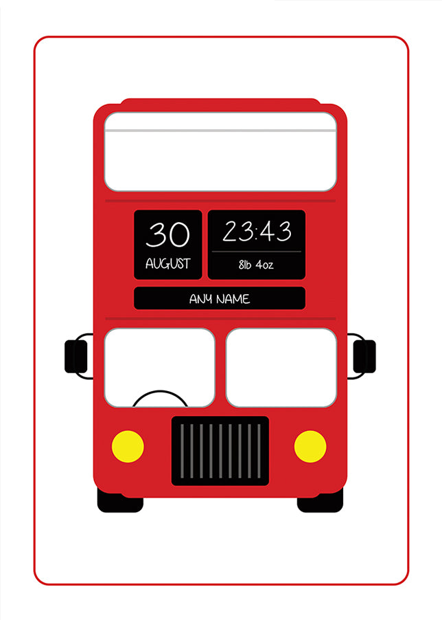 Personalised Red Bus Card– HeyChimp