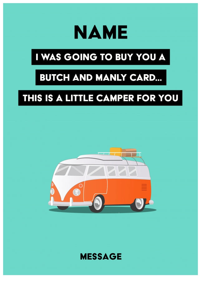 Personalised Camper Card– HeyChimp