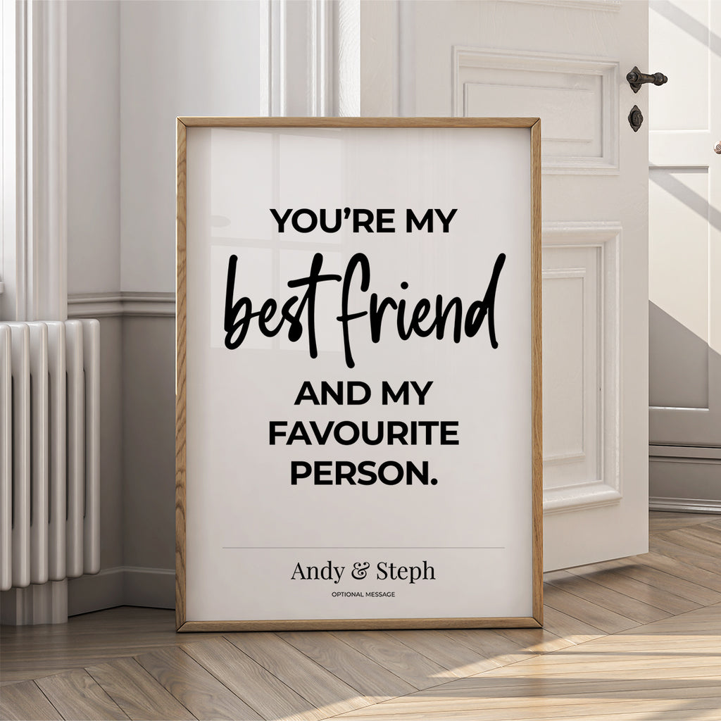 Best Friend and Favourite Person Couples Affirmation Wall Art– HeyChimp