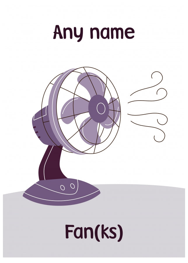 Personalised Thank You Card - A Single Card to Say Thanks - Funny Fan ...