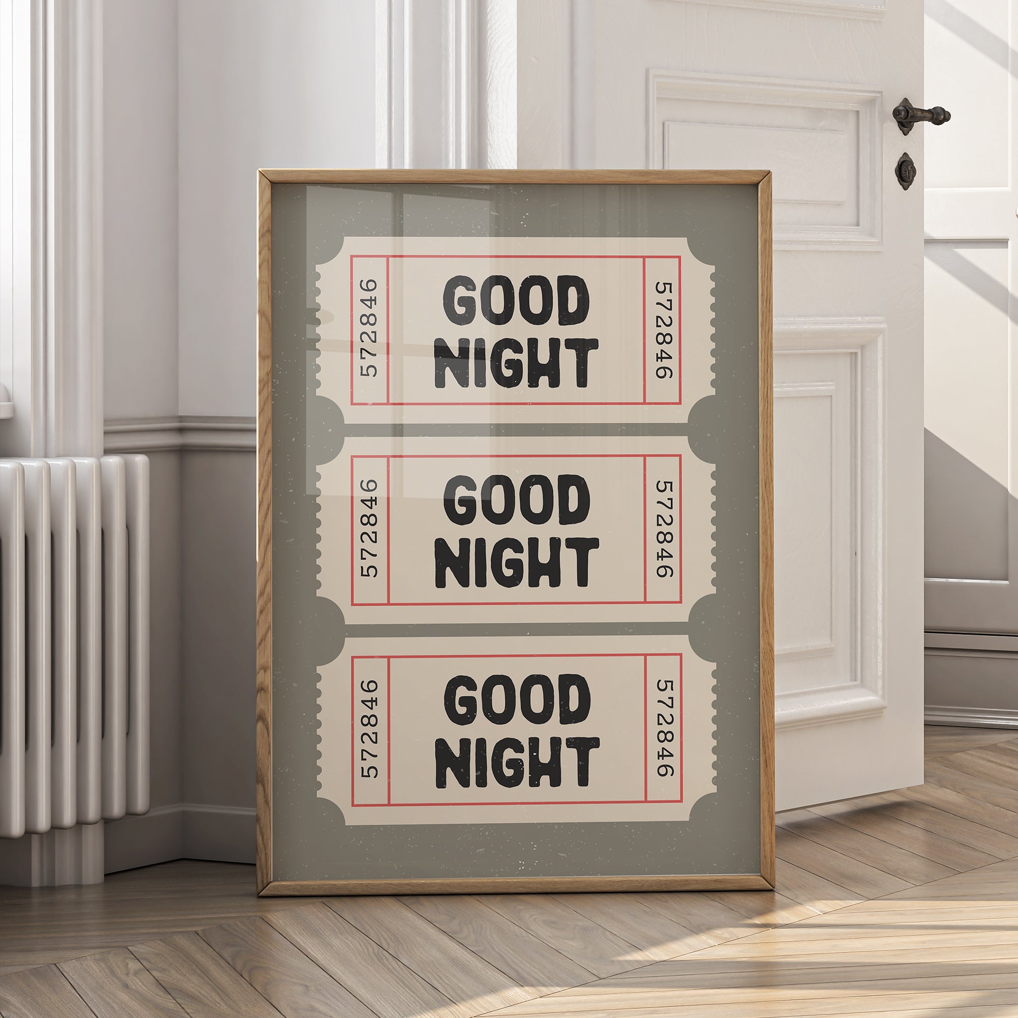 Good Night Print - Retro Ticket - Digital Download– HeyChimp