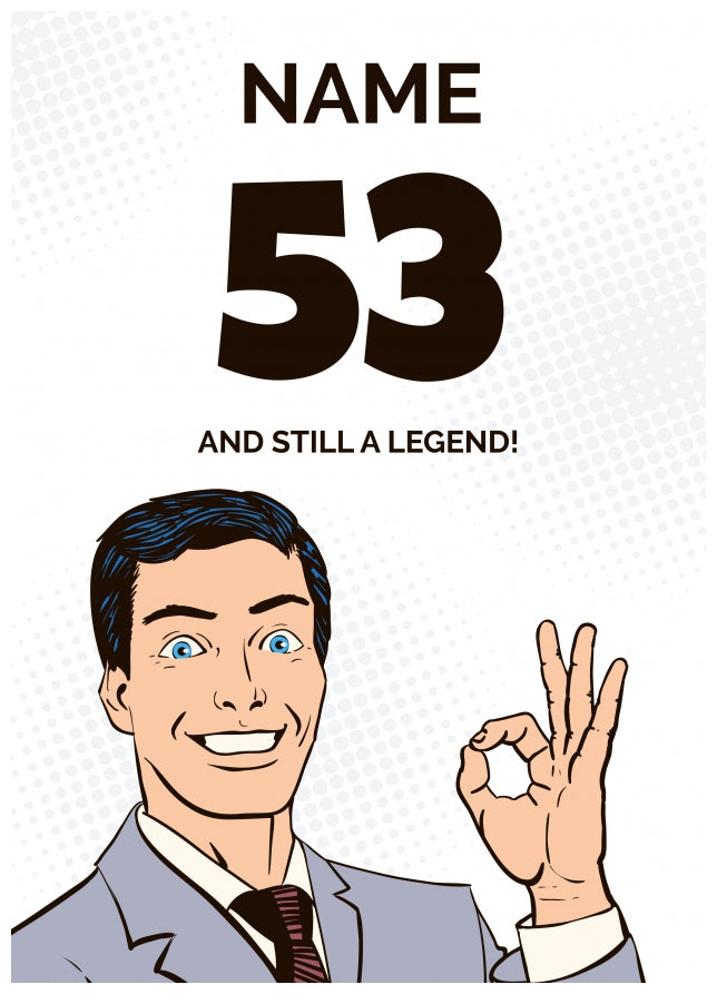 Happy 53rd Birthday Card - 53 and Still a Legend!– HeyChimp