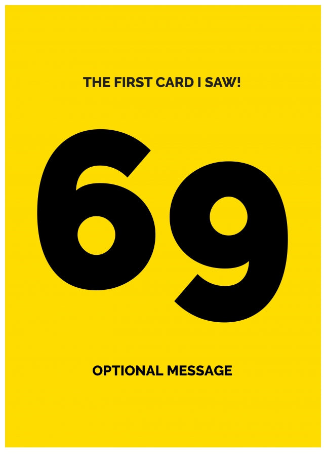 Happy 69th Birthday Card - First Card I Saw!– HeyChimp