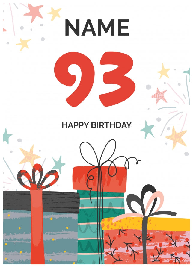 Happy 93rd Birthday Card - Fun Presents Design– HeyChimp