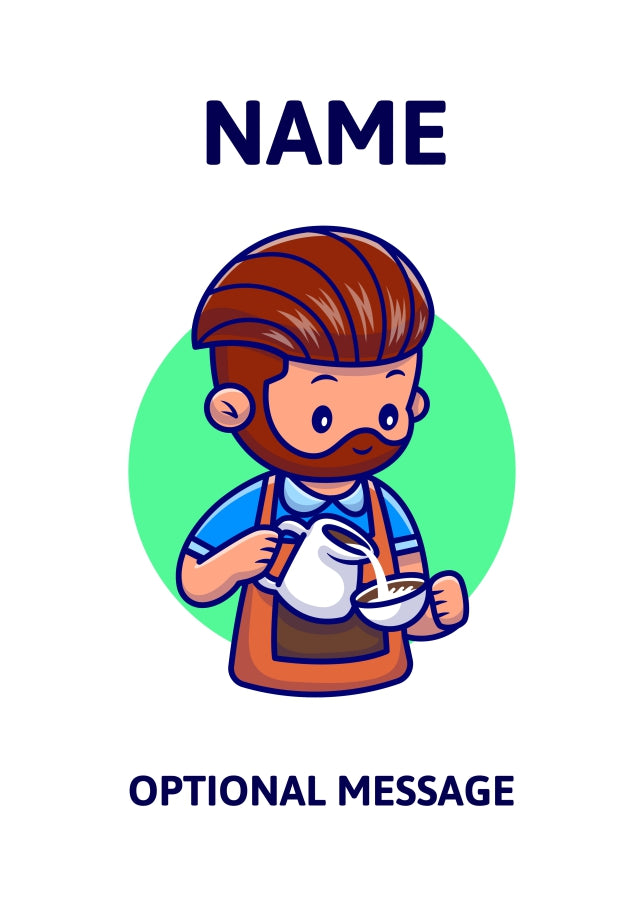 Barista Greetings Card– HeyChimp