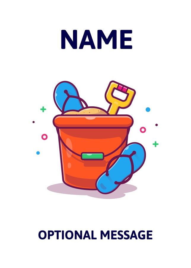 Bucket and Spade Greetings Card– HeyChimp