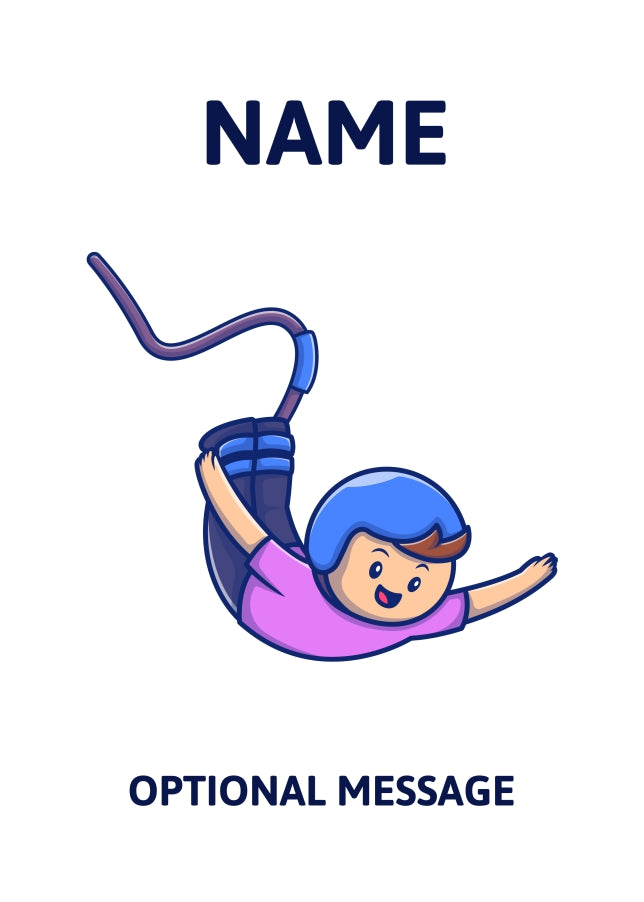 Bungee Jumping Greetings Card– HeyChimp