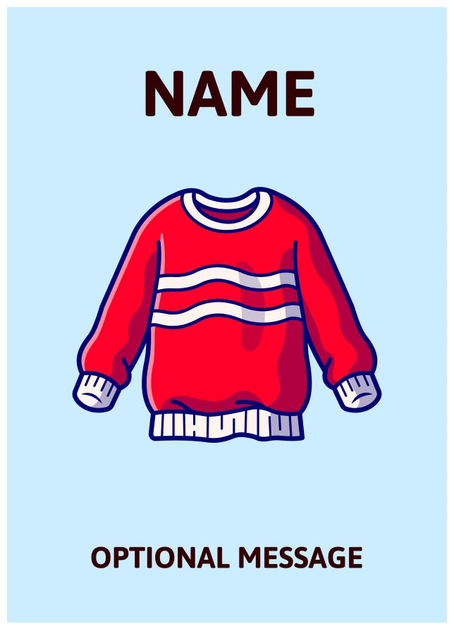 Knitted Jumper Greetings Card– HeyChimp