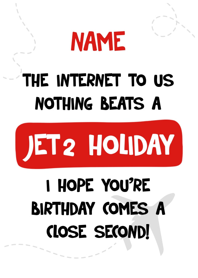 Funny Birthday Card - Nothing Beats a Jet2 Holiday Meme | Viral ...