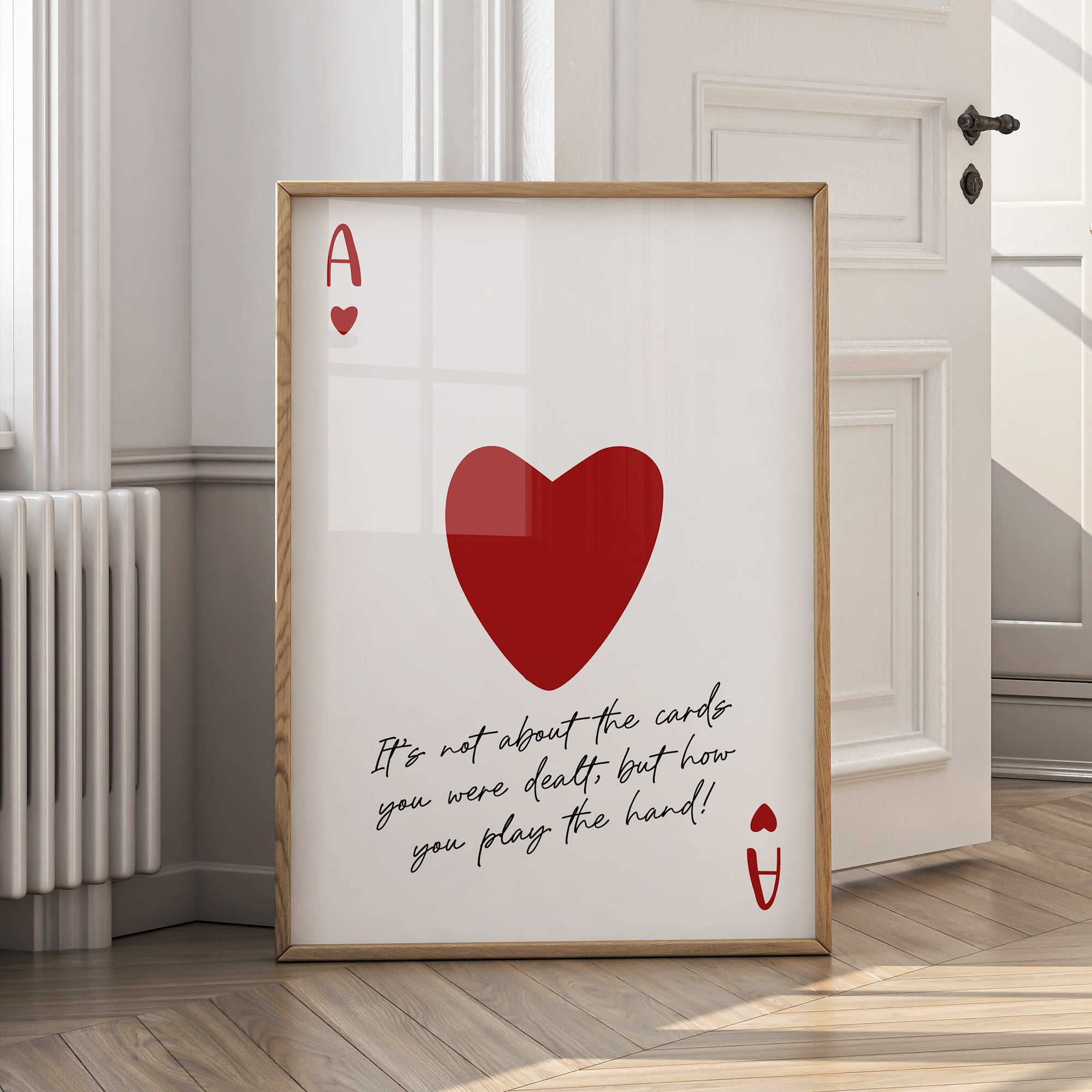 Cards Dealt Print - Ace of Hearts Poster - Digital Download– HeyChimp