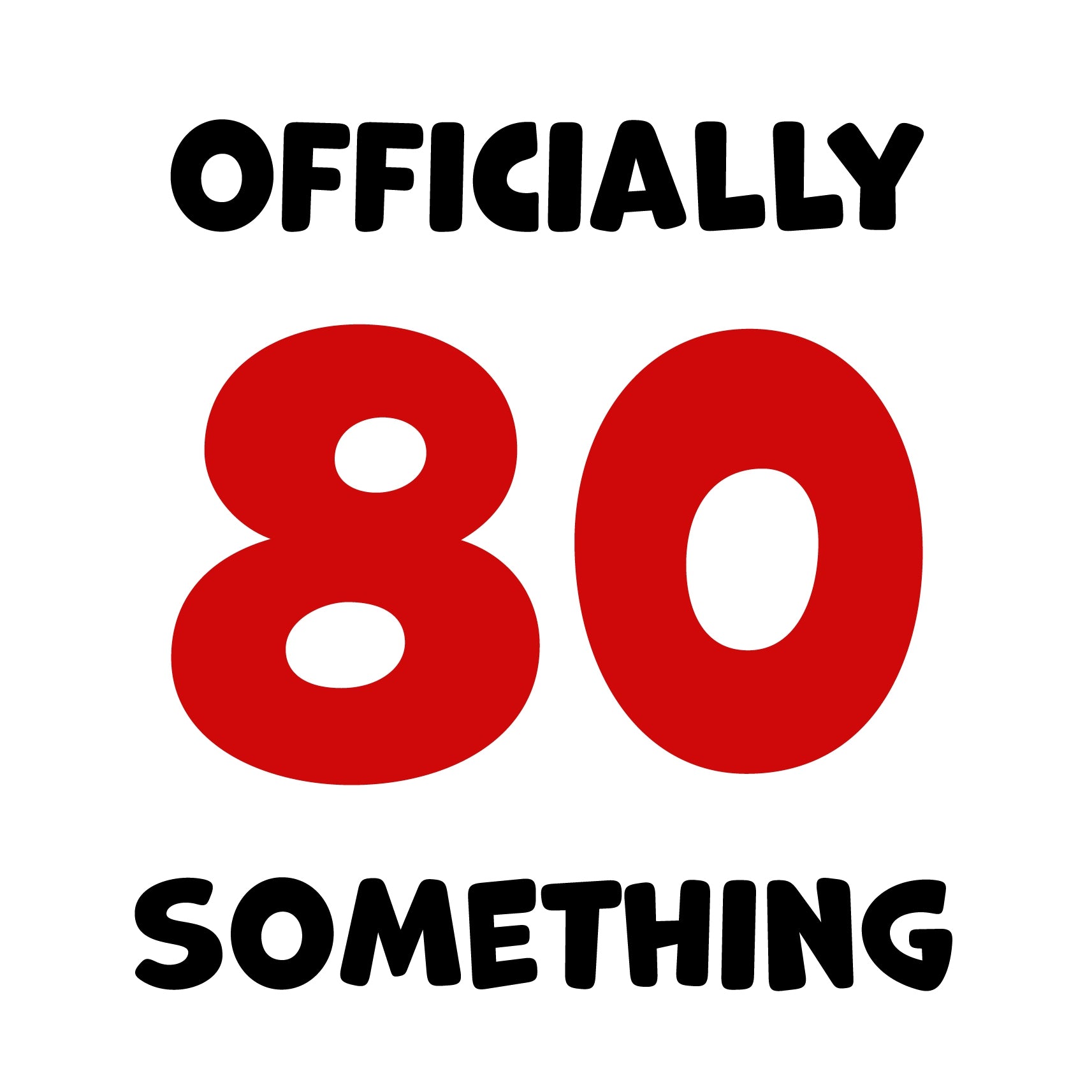 Funny Friend Birthday Card – Officially 80 Something – 80th Birthday ...