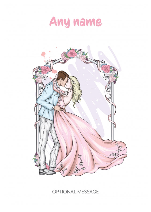 Couples Wedding Card for Congratulations - Pretty Wedding Arch– HeyChimp
