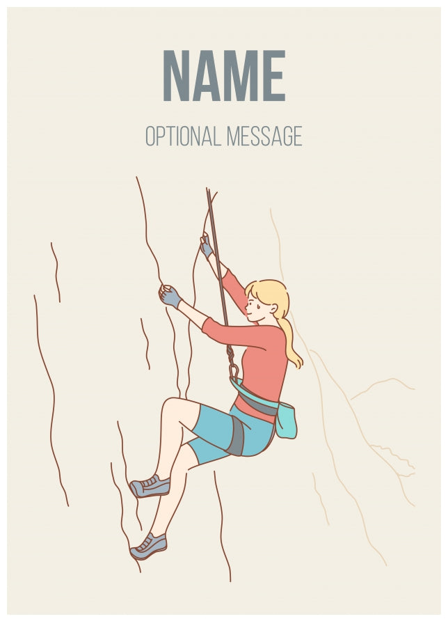 Rock Climbing Greetings Card for Her– HeyChimp