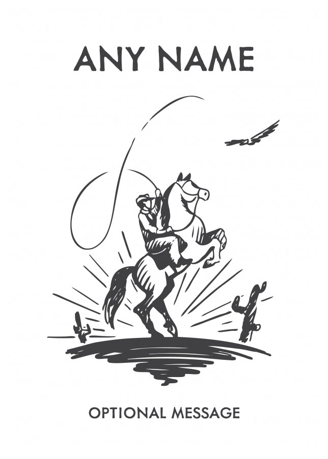 Cowboy Greetings Card– HeyChimp