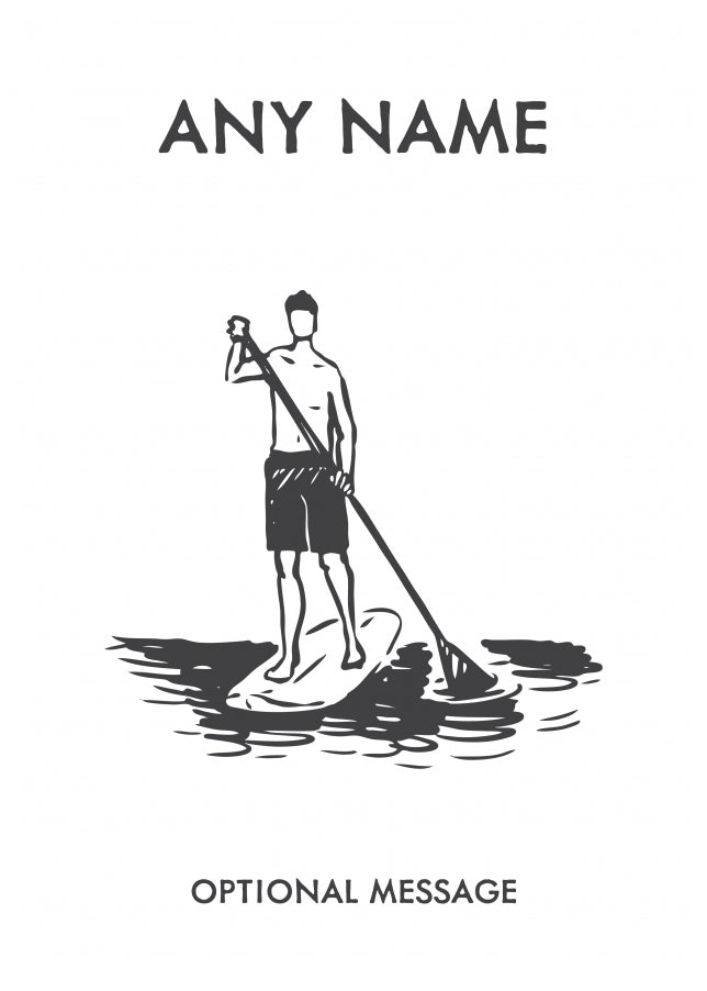 Paddle Boarding Greetings Card - Sketch– HeyChimp