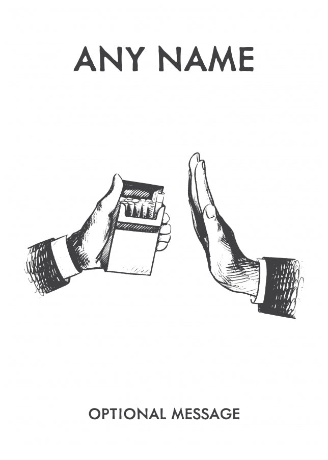 Personalised Congratulations Card - Stopping Smoking Sketch– HeyChimp