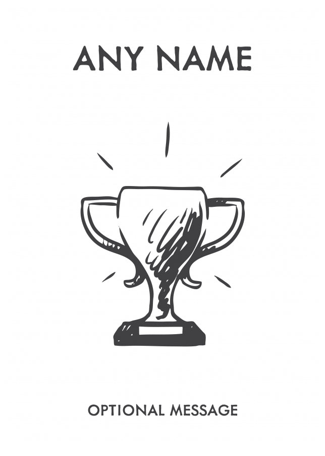 Personalised Congratulations Cards - Sketch Trophy– HeyChimp