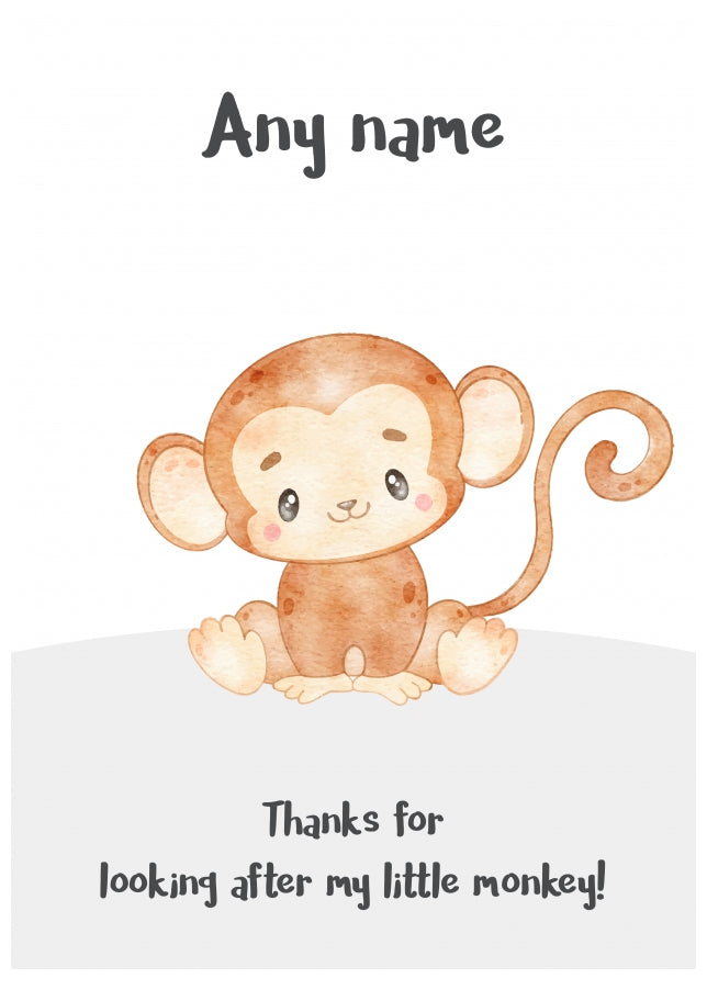 Single Thank You Card - A Personalised Thank You for Looking After My ...