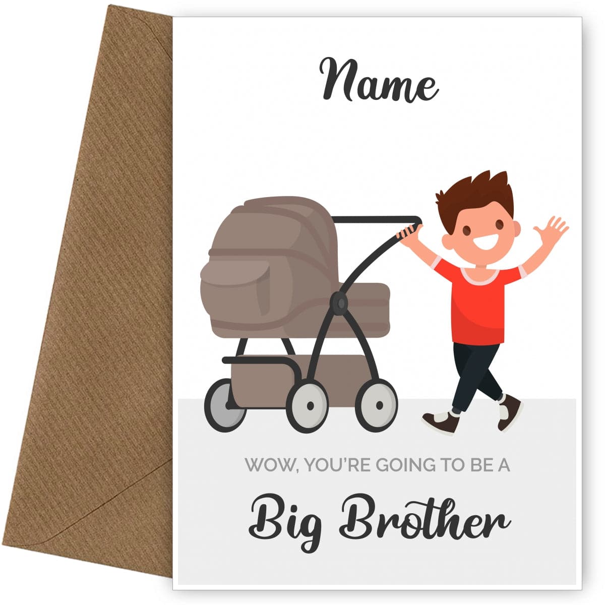 Personalised Big Brother Cards from New Baby Boy or Girl