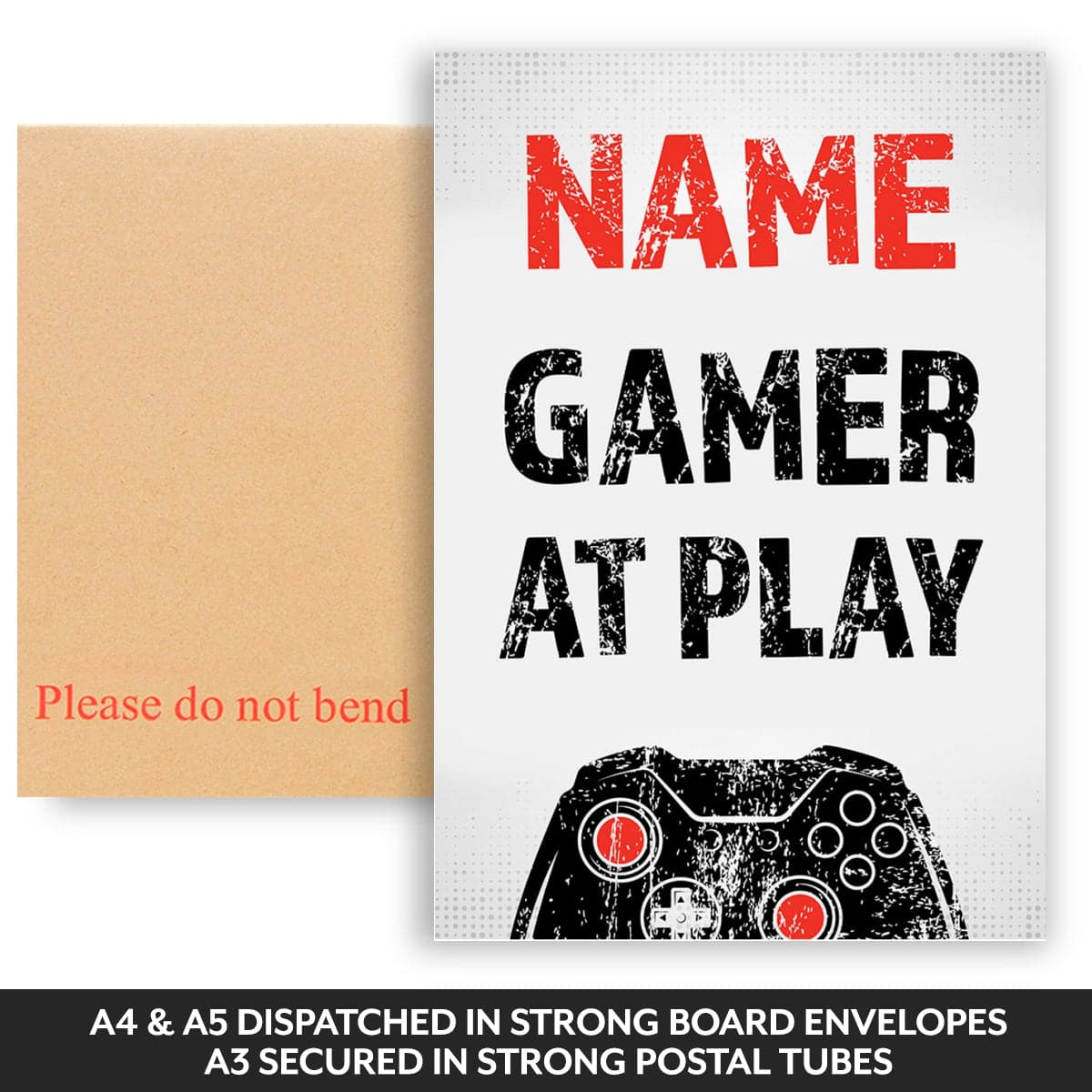 Personalised Gaming Print for Boys Bedrooms - Gamer at Play– HeyChimp