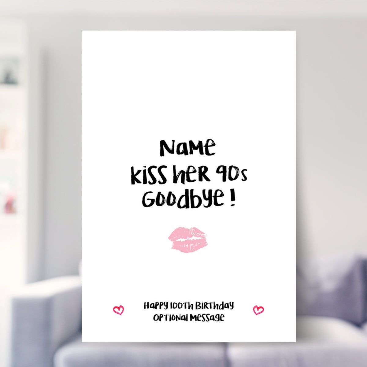 Personalised Kiss Her 90s Goodbye Print– HeyChimp