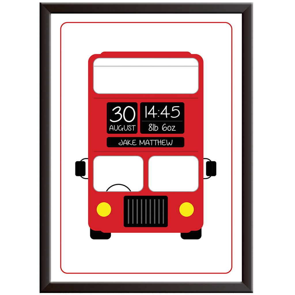 Red Bus Christening Print– HeyChimp