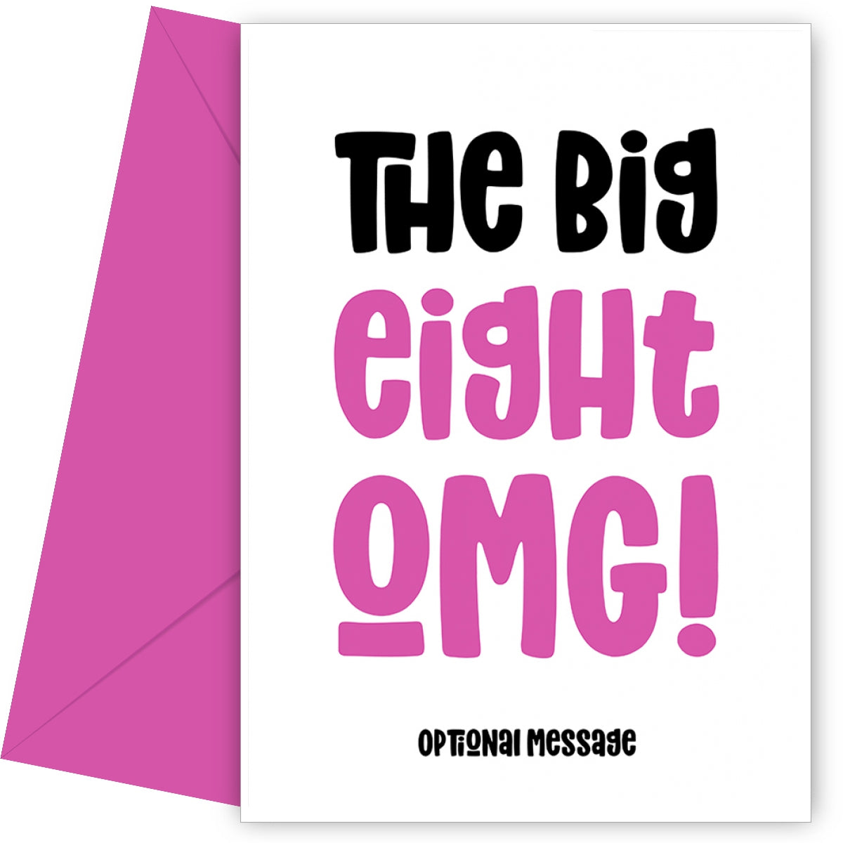 The Big OMG! Funny 80th Birthday Card for Her