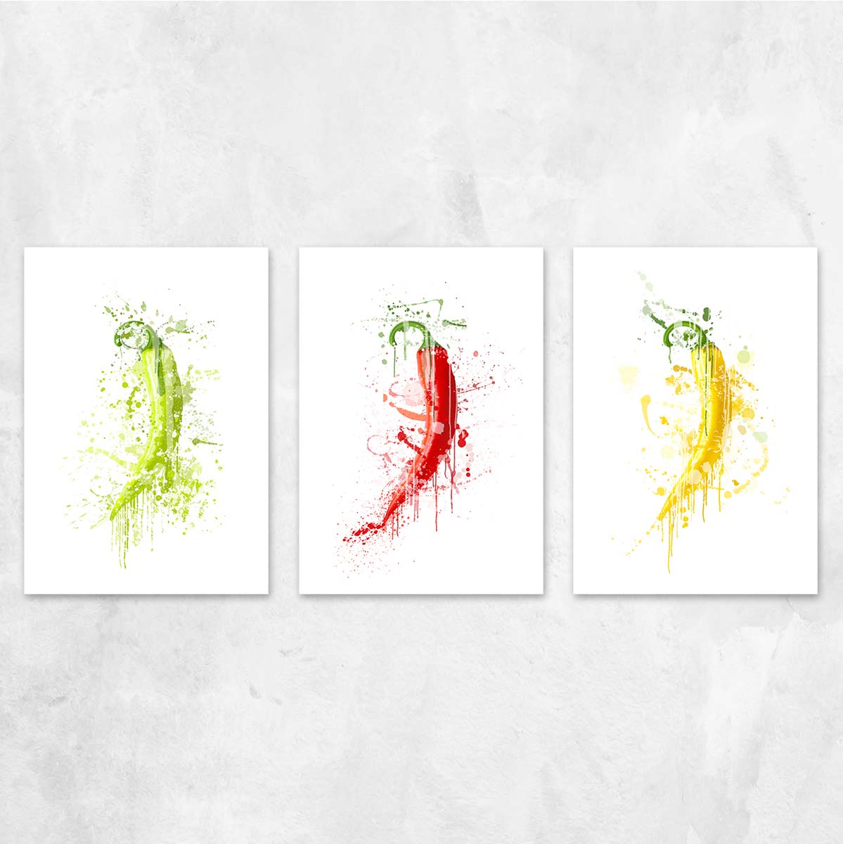 The Chilli Collection - Set of Wall Art Prints– HeyChimp