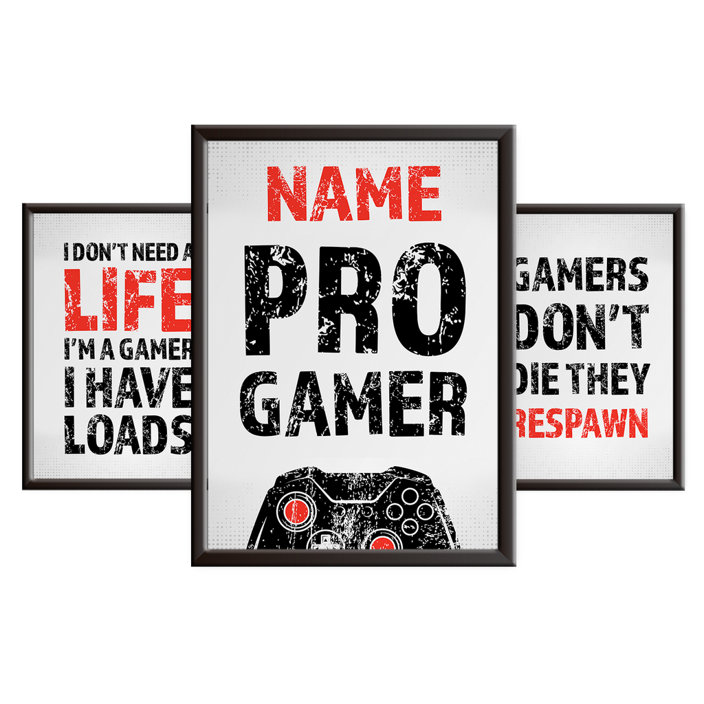 Personalised Gaming Prints for Boys Bedrooms - Pro Gamer Set– HeyChimp