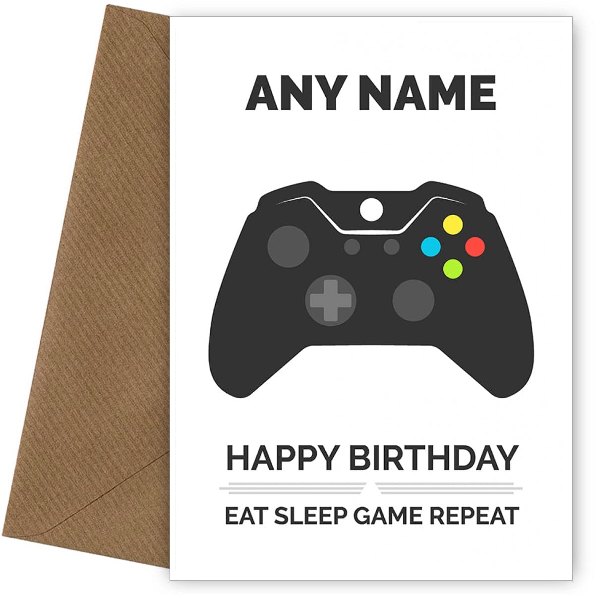 Personalised Xbox Controller Birthday Card